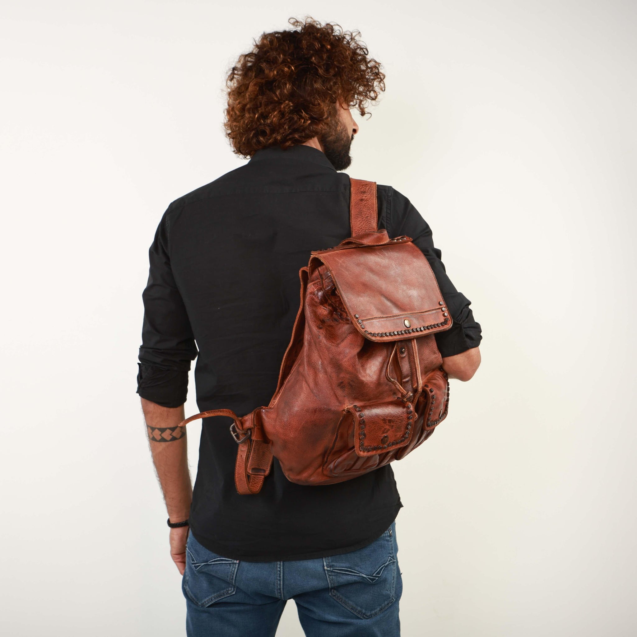 Buy Classic Leather Backpack - SKU: LBP-LUBP2-BRWN – Leather Backpacks ...