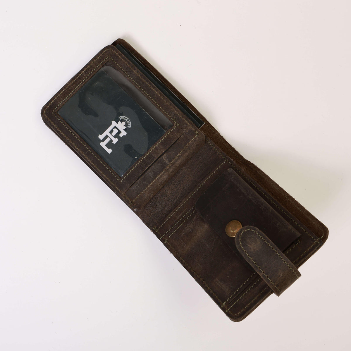 Shop Men's Leather Heritage - Single Flap ID Button Wallet - Leather ...