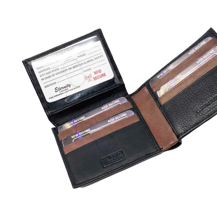 Shop Single Flap Wallet With ID Pocket - SKU: MW-SGI-607-Blk - Leather ...