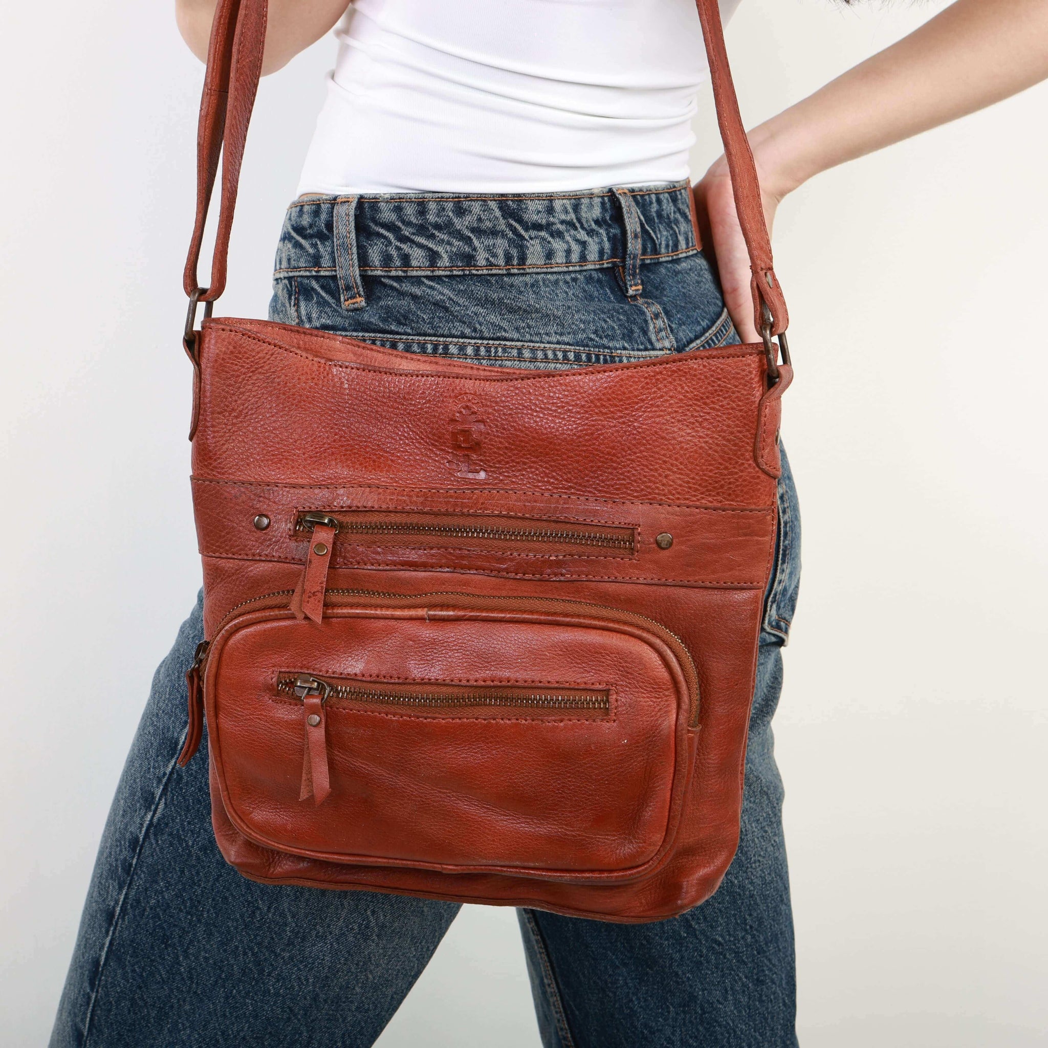 Shop Women's Leather Slim Crossbody Bag - SKU: LCB-3391-BLK - Leather ...