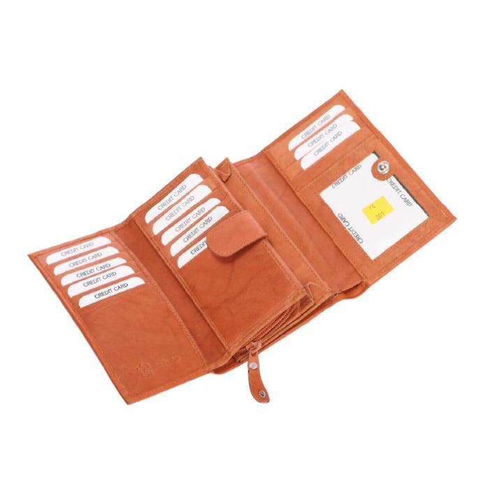 Buy Double Fold Wallet for Ladies - SKU: LW-001-TAN - Family Leather ...