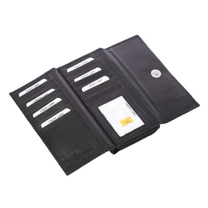 Shop Single Fold With Exterior Zipper women's Wallet - SKU: LW-2108-BLK ...